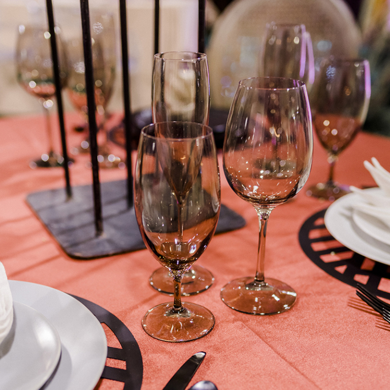 Aurora Smoke Glassware Rentals | Premiere Events