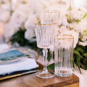 Timeless Gold Glassware Rentals | Premiere Events