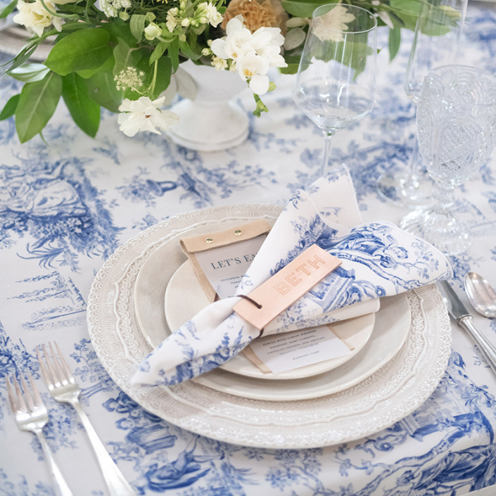 Blue Toile | Linen Rentals | Premiere Events