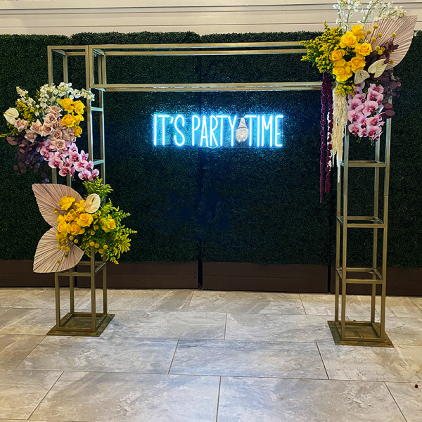 Gold Square Arch | Event Decor Rentals | Premiere Events