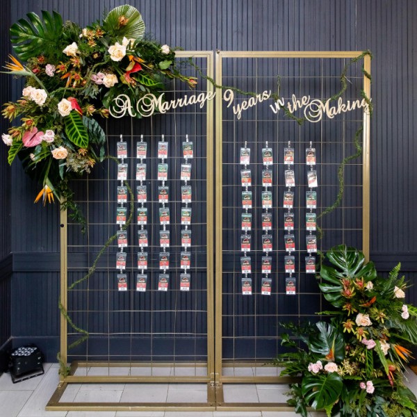 Gold Metal Lattice Screens | Event Decor Rentals | Premiere Events
