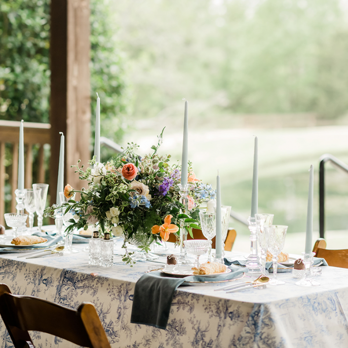 Blue Toile | Linen Rentals | Premiere Events