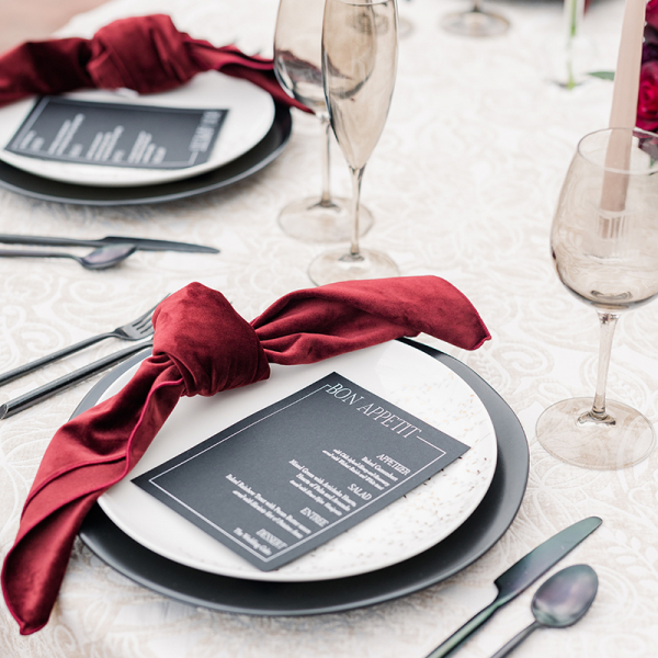 Merlot Velvet | Linen Rentals | Premiere Events
