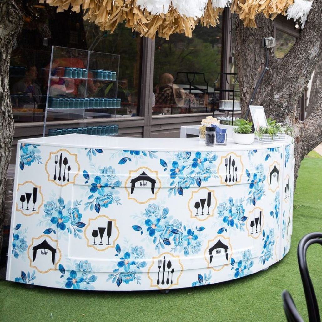 White Circular Bar | Bar & Beverage Rentals | Premiere Events