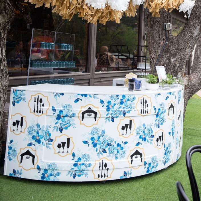 White Circular Bar | Bar & Beverage Rentals | Premiere Events