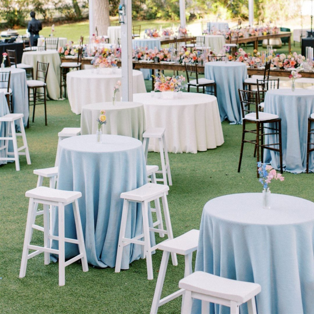 White Saddle Bar Stool | Event Rentals | Premiere Events