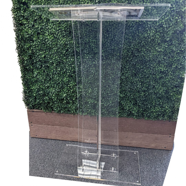 Clear Acrylic Podium | Event Rentals | Premiere Events