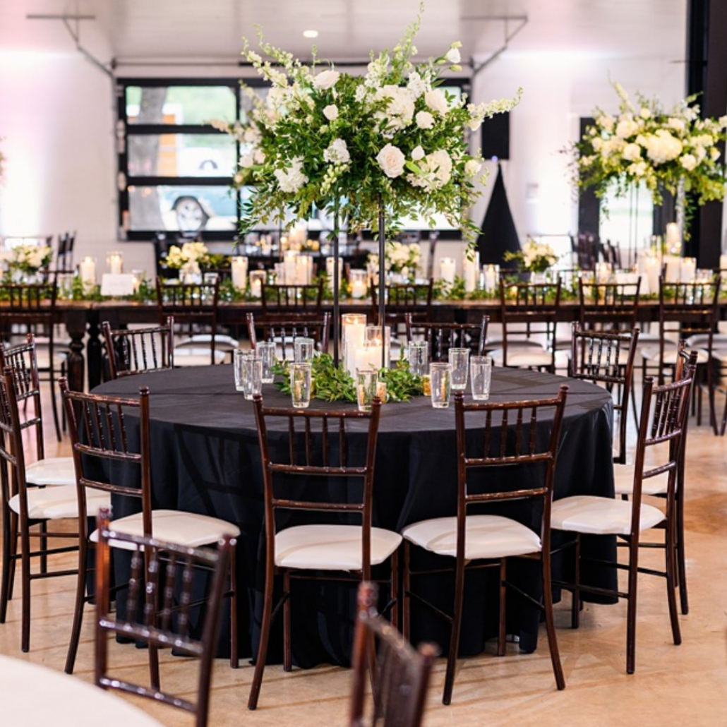 Black Bengaline Linen Rentals | Premiere Events
