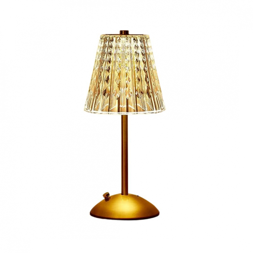 12" Gold Crystal Table Lamp | Event Decor Rentals | Premiere Events