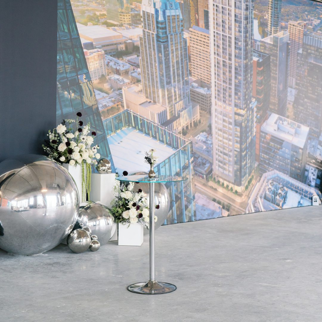 LED Color Changing Cocktail Table | Table Rentals | Premiere Events