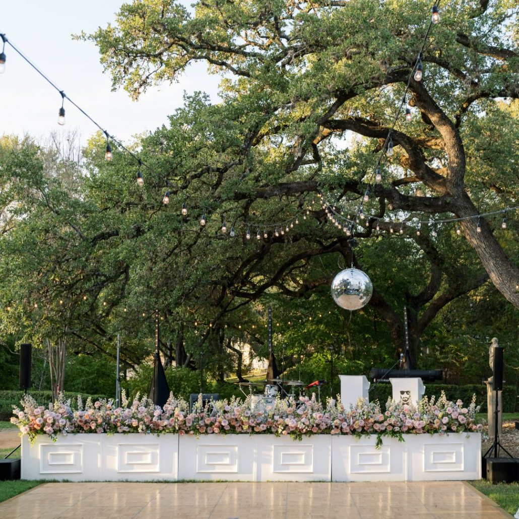 White Traditions Reversible Stage Facade | Event Rentals | Premiere Events