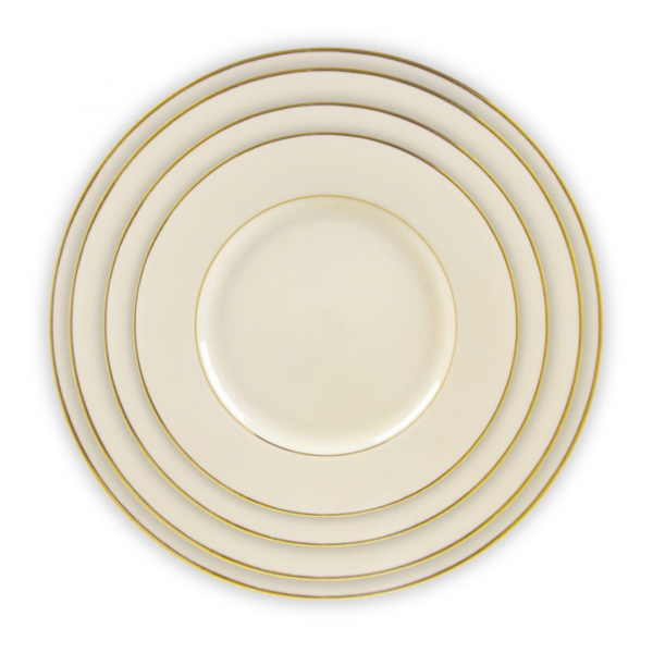 Ivory Gold Rim | China Rentals | Premiere Events