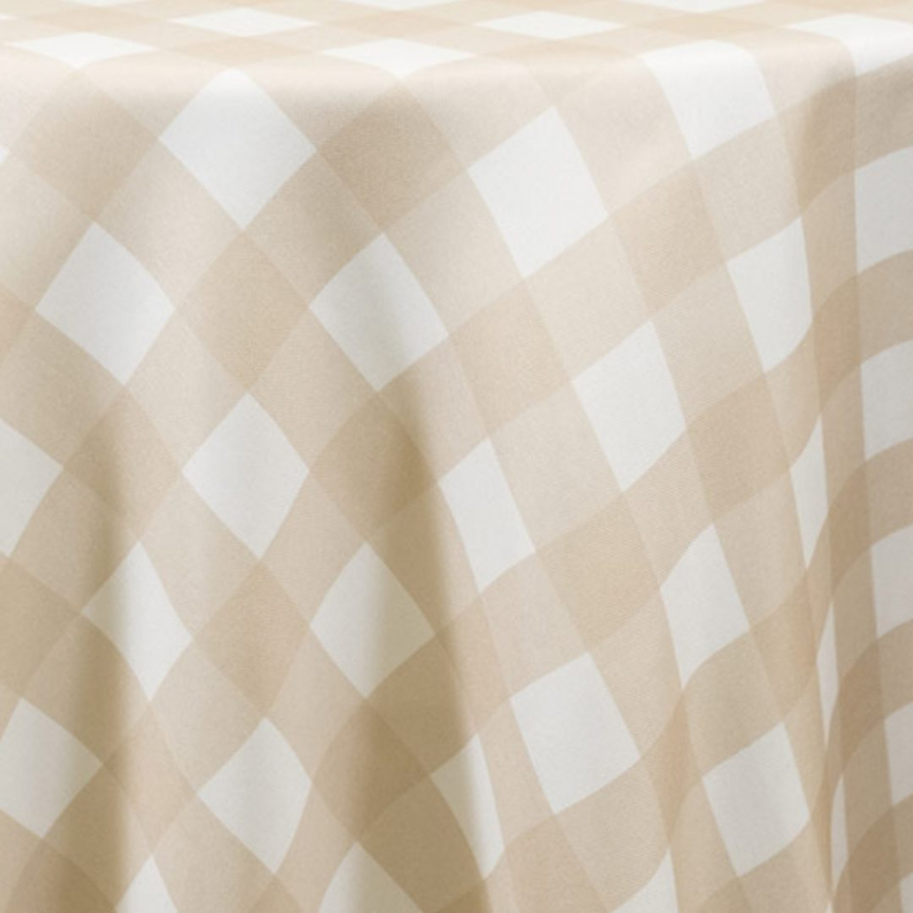 Tan Buffalo Check | Linen Rentals | Premiere Events