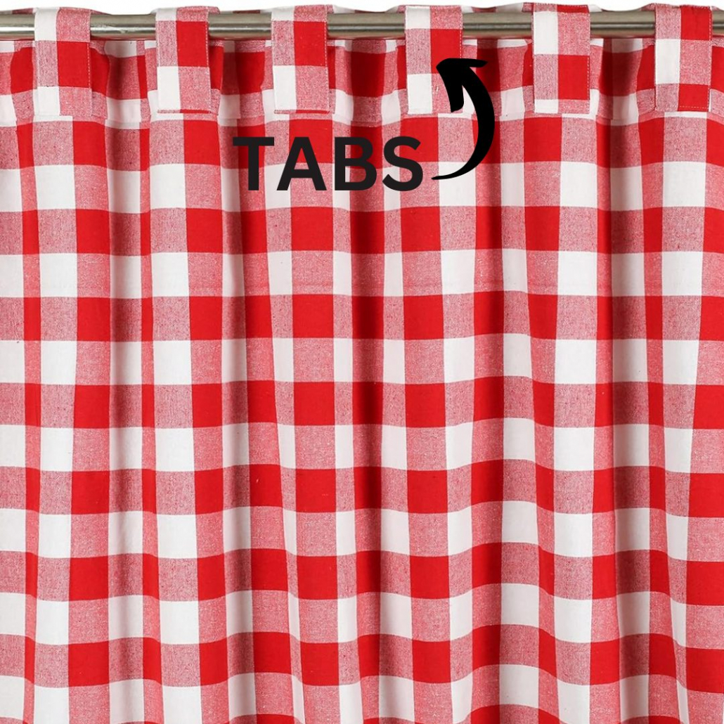 8' Cotton Red Check Drape Rentals | Premiere Events