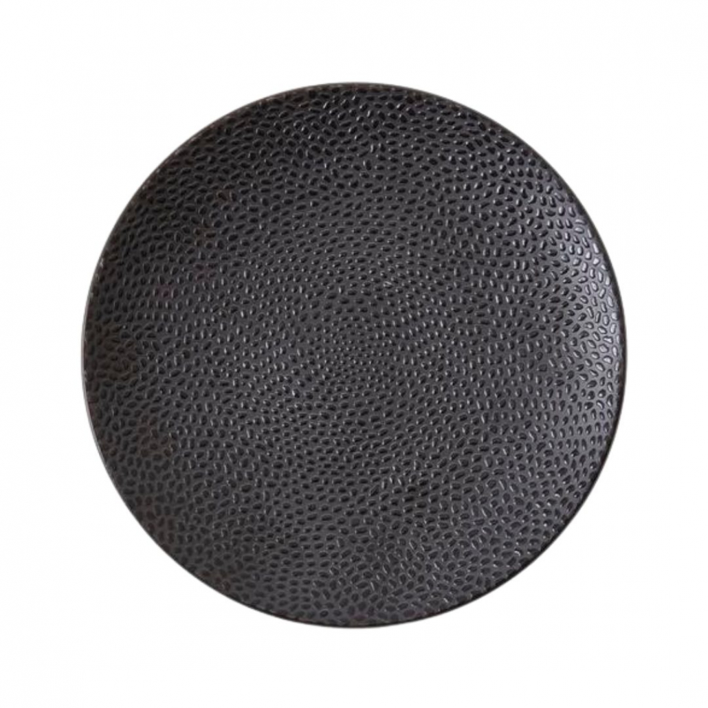 Black Cobble Salad Plate Rentals | Premiere Events