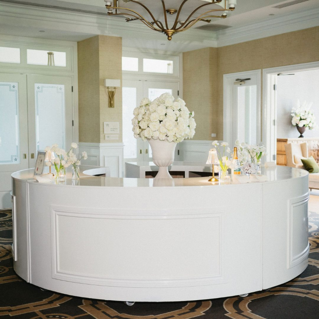 White Circular Bar | Bar & Beverage Rentals | Premiere Events
